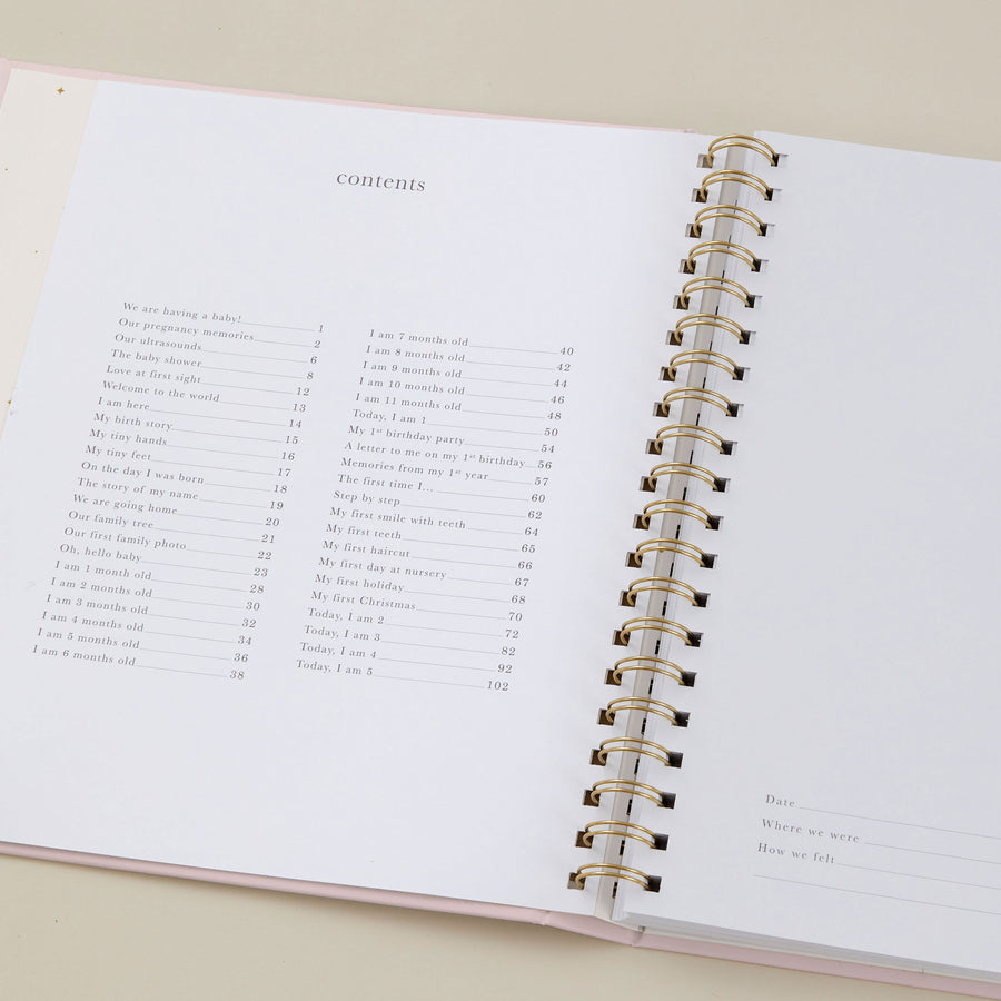 My Baby Book - Baby Memory Book Blush (Cloth) – Blush and Gold