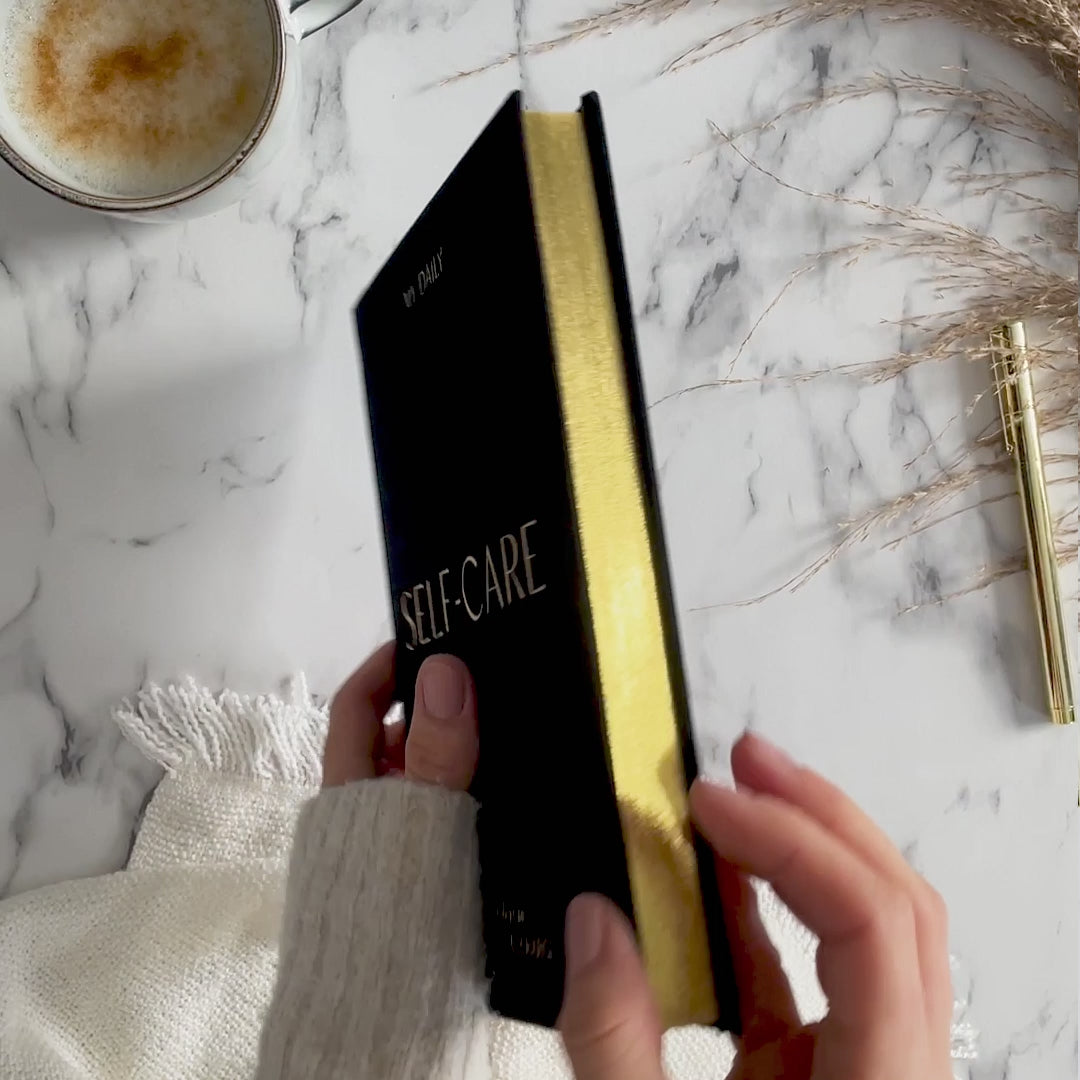 My Daily Self-Care Journal - Wellness Journal (Black) – Blush and Gold