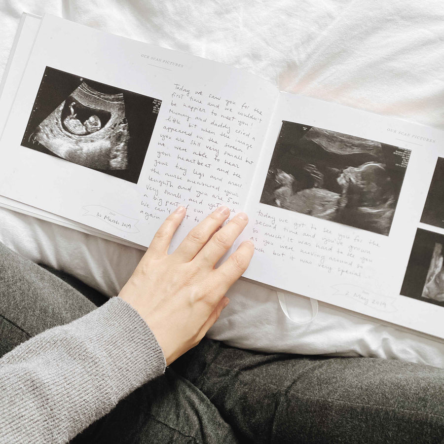 New born baby memory book and expectant mum gift – Blush and Gold